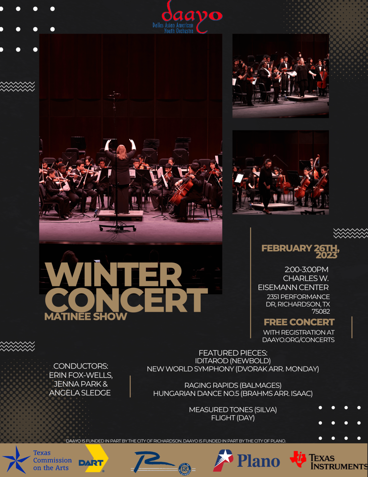 February 26th Concert Matinee – Dallas Asian American Youth Orchestra